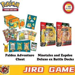 Pokemon TCG Paldea Adventure Chest / Ninetales and Zapdos Deluxe EX ...
