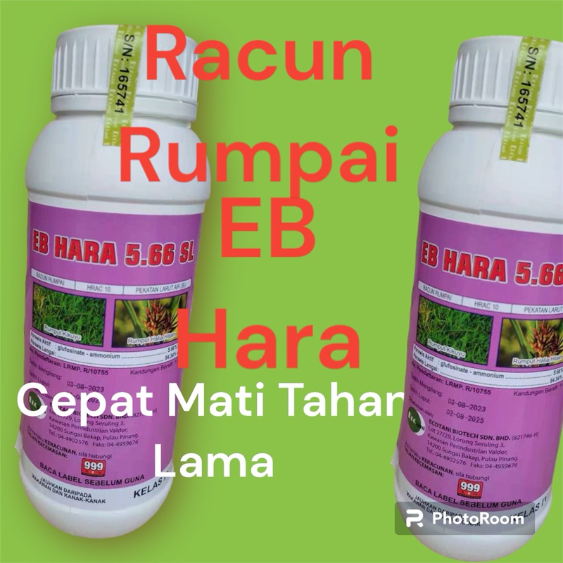 1lit./ Racun EB Hara5.66 / Racun Rumpai / Racun Rumput / Racun Rumput ...