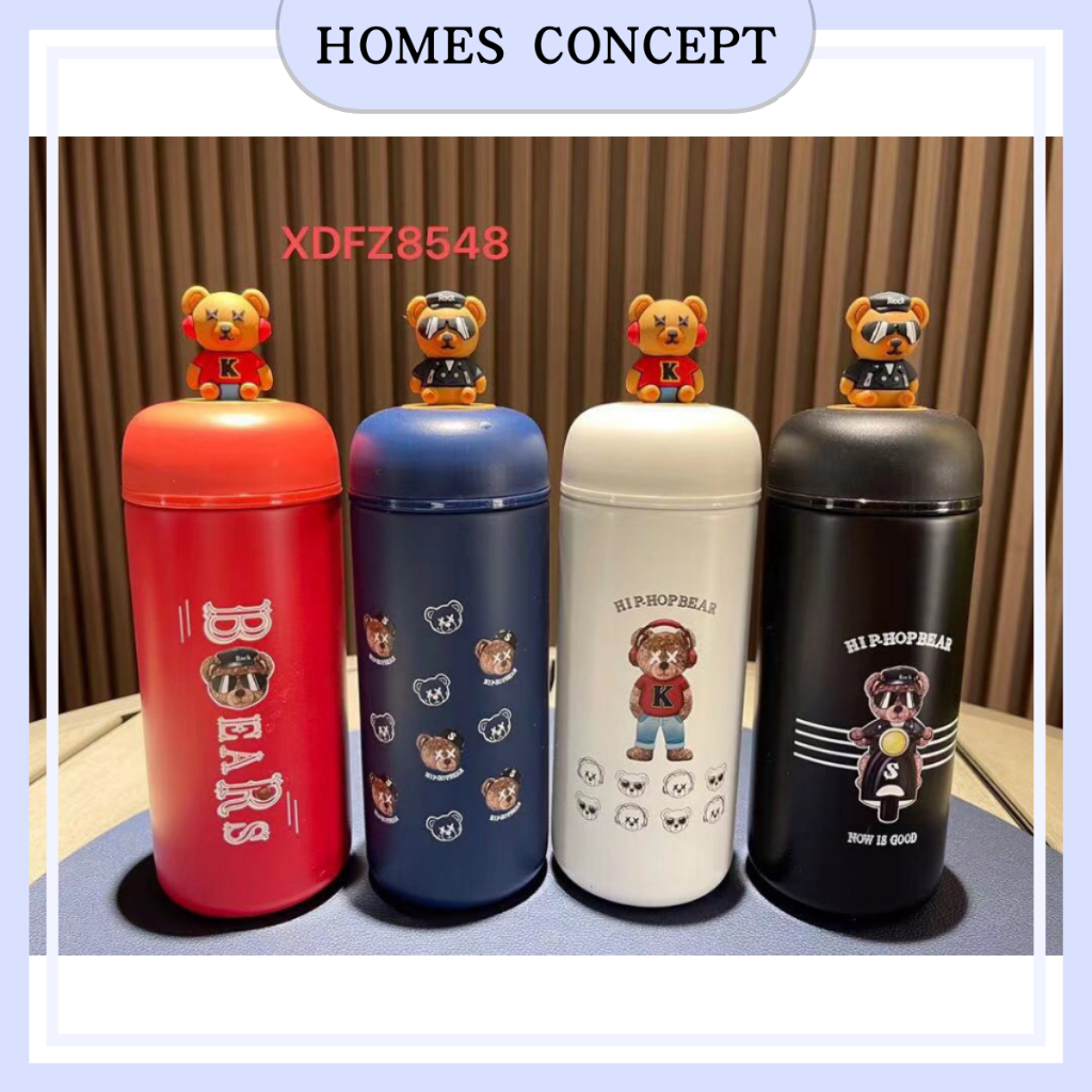 PunkBear 350ml Magic Bear 304 StainlessSteel Coffee Tumbler Thermal Flask Thermos Thermal Bottle ...
