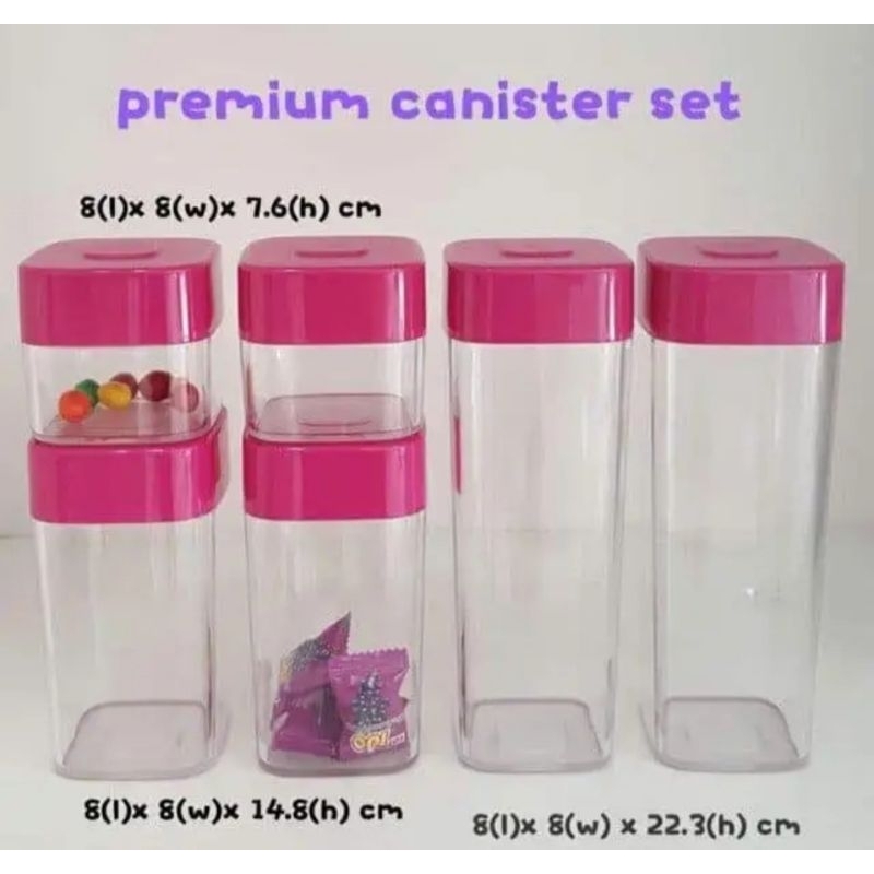 Tupperware Premium Canister Set / Tea Caddy (6 pcs) | Shopee Malaysia