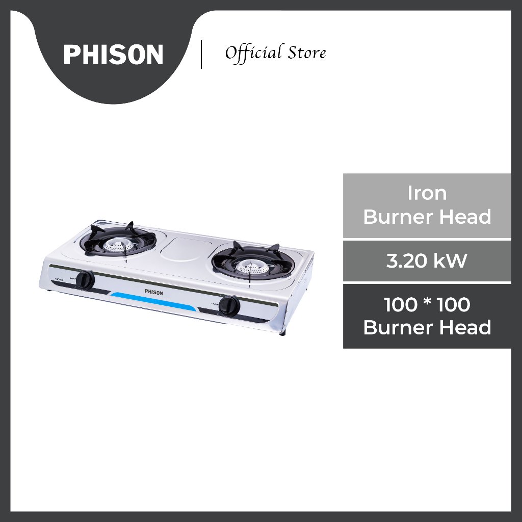 Phison Stainless Steel Counter Top Gas Cooker (100*100mm) | PGC-300 ...