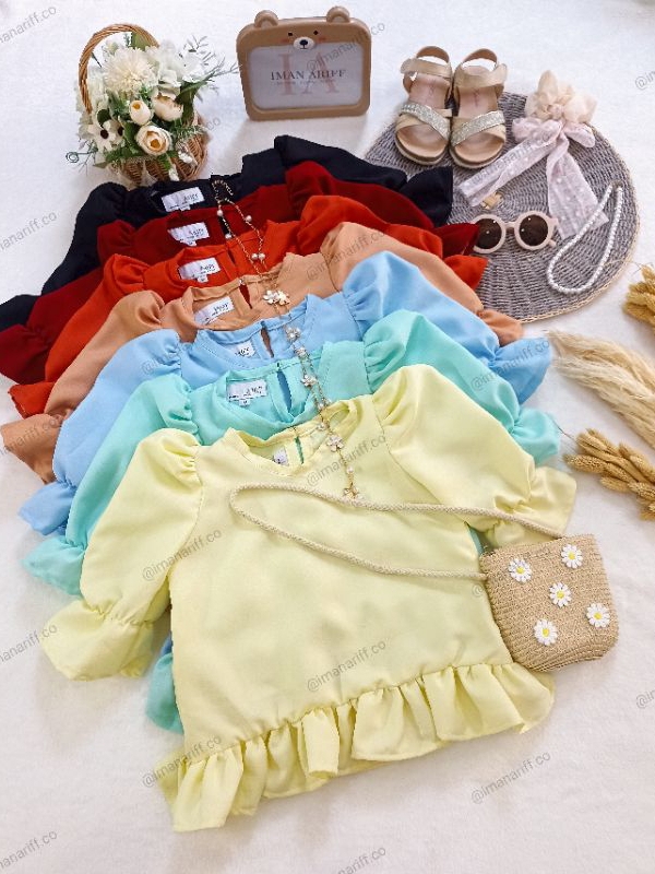 RAYA 2024 / INARA RUFFLE KURUNG / Baju Kurung Baby/Baju Raya 2024/Baju ...
