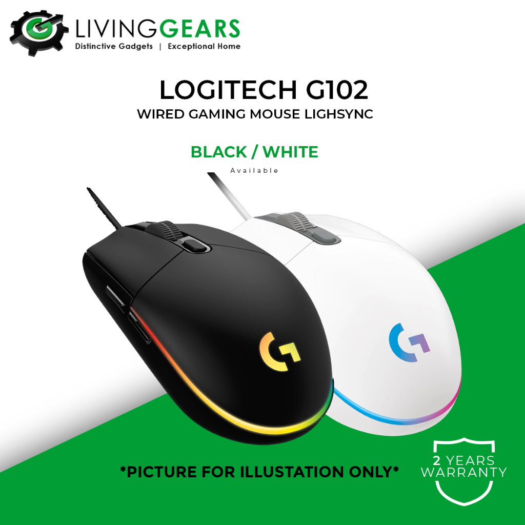 Logitech G102 Wired Gaming Mouse with LIGHTSYNC RGB 6 Button | Shopee Malaysia