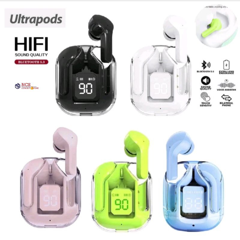 Ultrapods Max True Wireless 5.3 Transparent Earphone Bluetooth Earphone ...