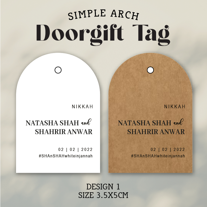 [TAG] Simple Arch Thank You Tag Wedding Aqiqah Engagement Favor ...