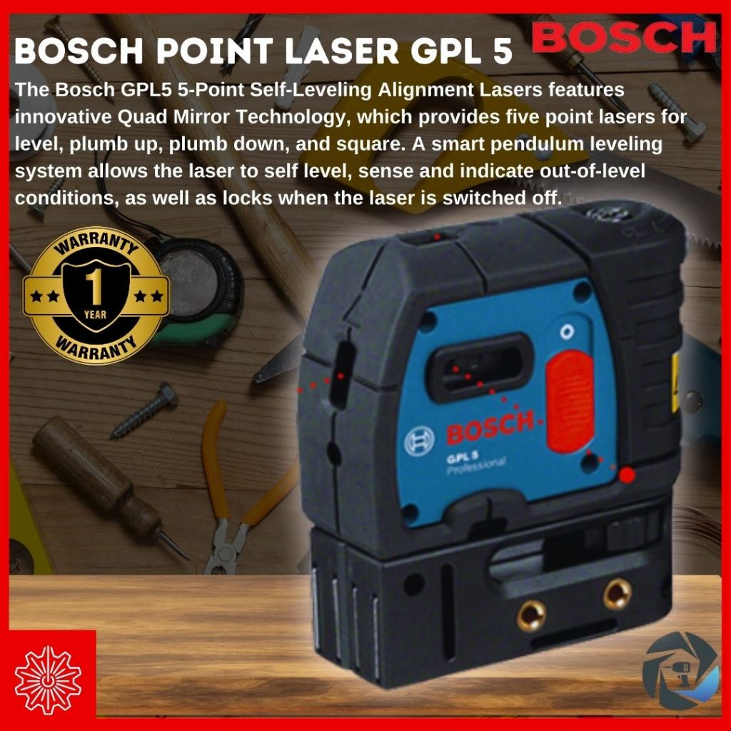 Bosch GPL-5 Point Laser - 1year warranty | Shopee Malaysia
