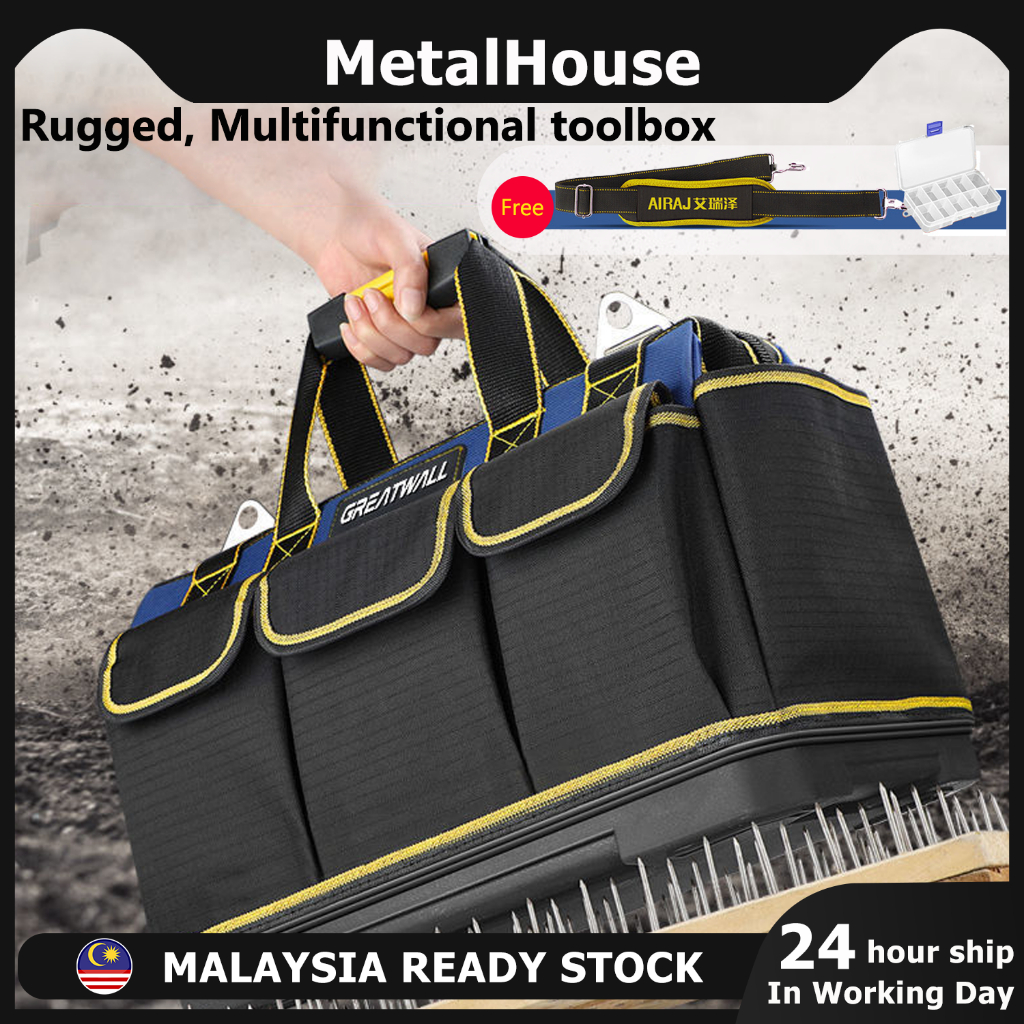 Heavy duty Electrician 13/17/19/21 inch Tool Bag workpro multi pocket ...