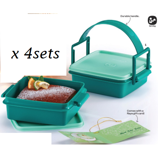 *4 sets*2024 Tupperware Raya Cake Gift Set Small Goody Box 790ml With ...