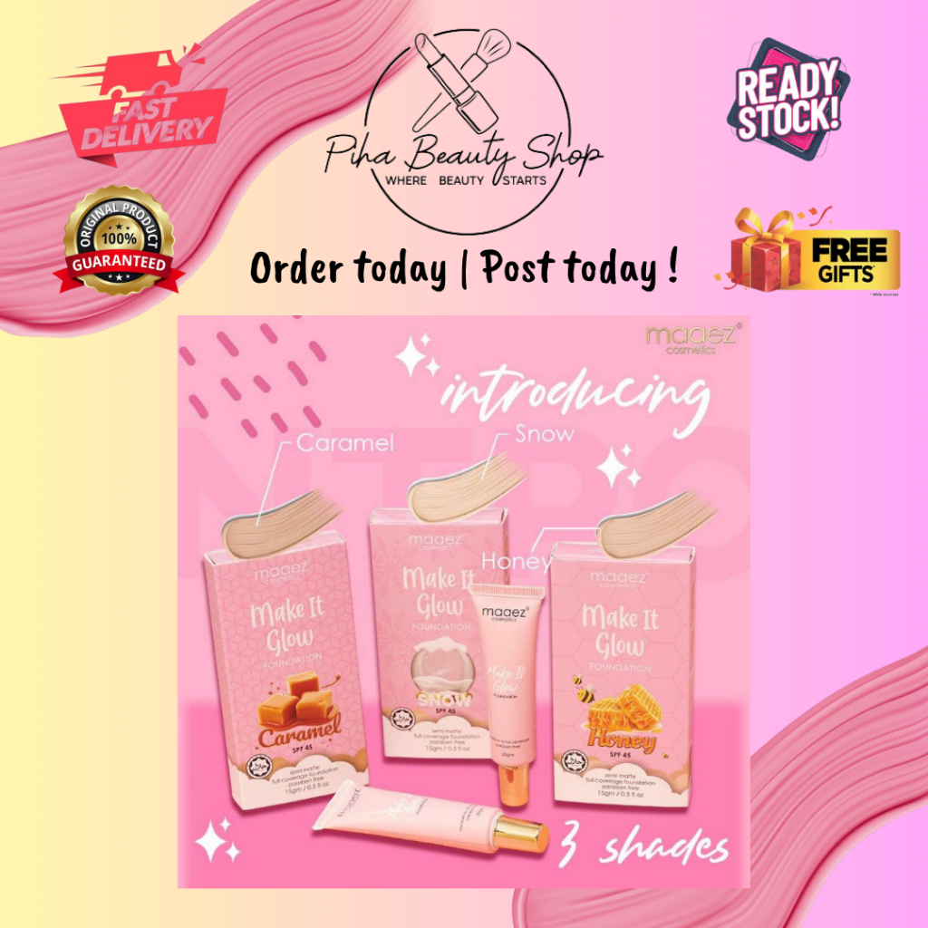 Maaez Foundation SPF45 15g / Maeez Make It Glow Foundation 45spf ...