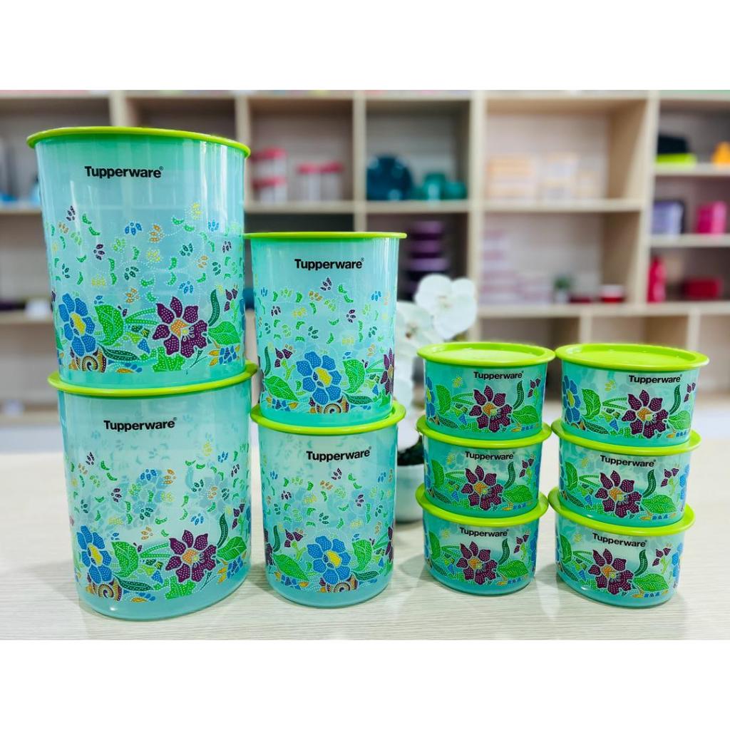 Tupperware Airtight Container OT One Touch Batik - 600ml / 950ml / 1.25L / 2L / 3L/ 4.3L ...