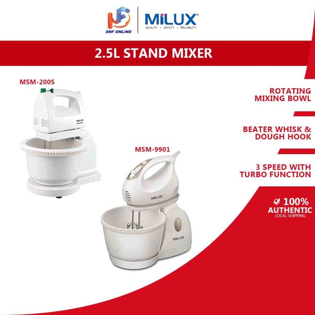 Milux 2 In 1 Stand Mixer MSM-9901 MSM9901 MSM-200S | Shopee Malaysia