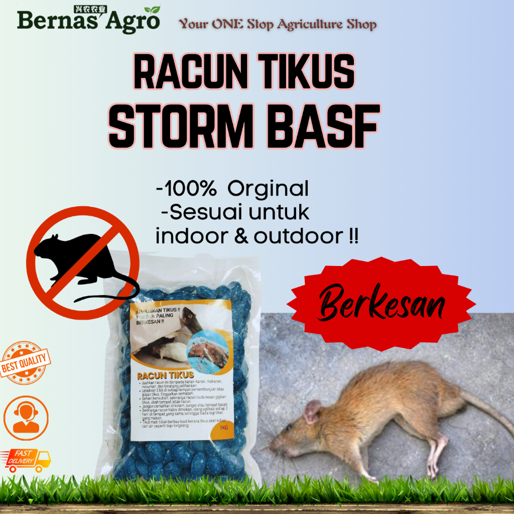 Racun Tikus Biru Sama Storm Biru BASF Umpan Ubat Tikus Killer Paling ...