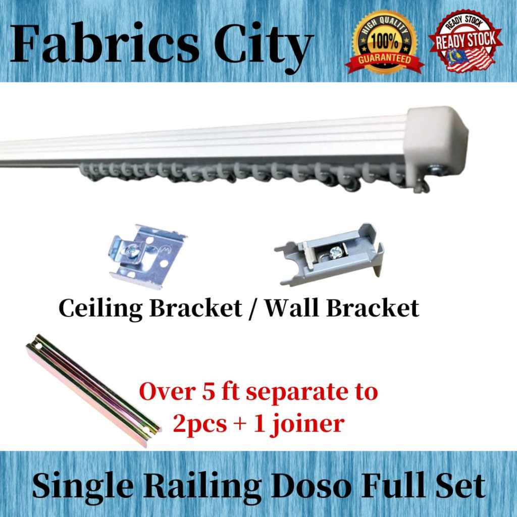 Single Curtain Railing Aluminium / Curtain Tracking / Super Doso ...