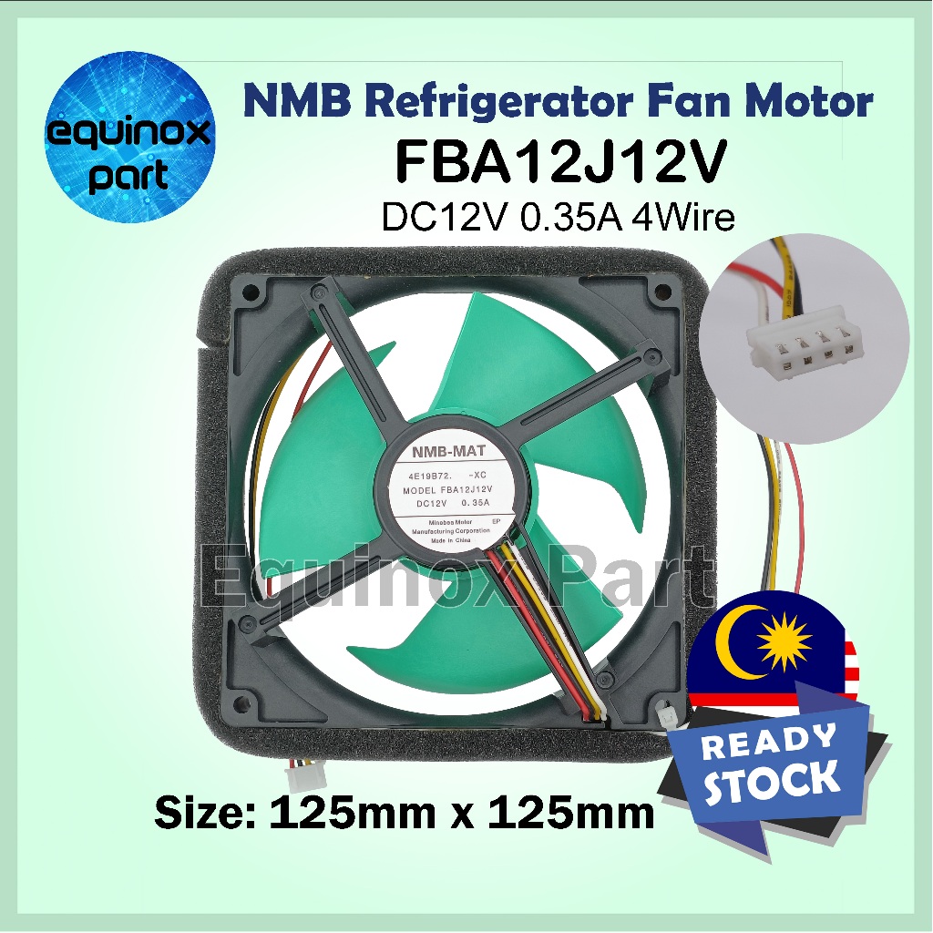 FBA12J12V DC12V 0.35A 4 Wire Refrigerator DC Fan Motor | Shopee Malaysia