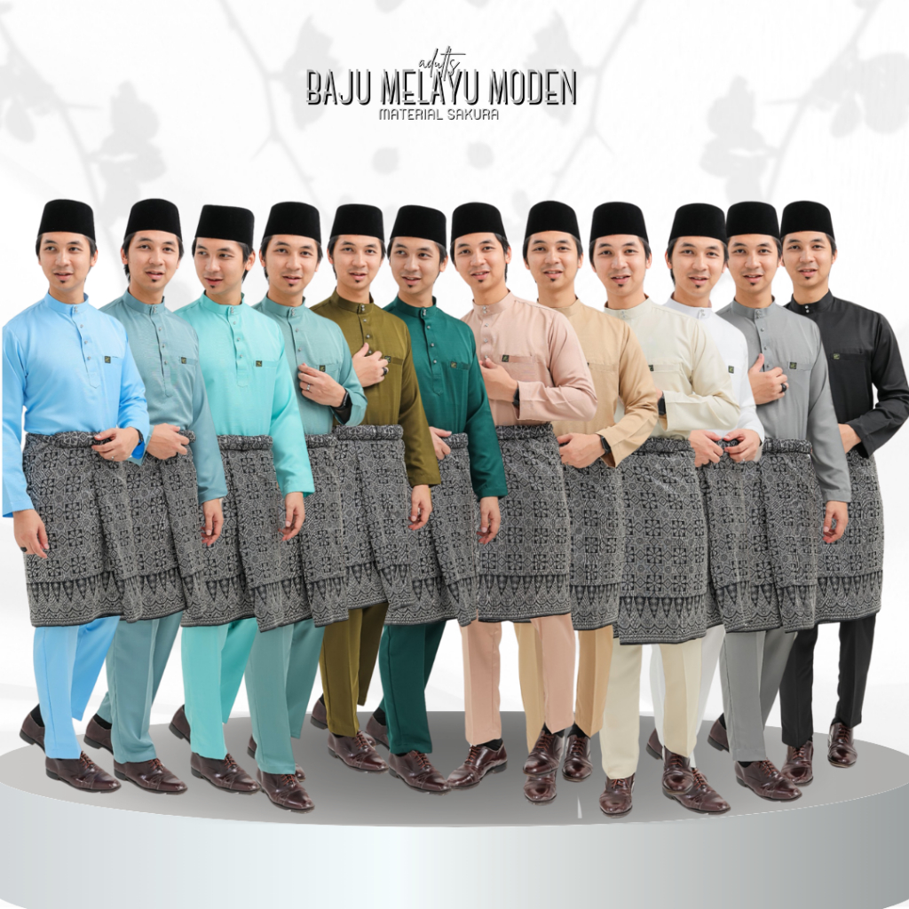 Baju Melayu Moden + Sampin IN 12 COLOUR I Baju Melayu Moden I Raya 2024 ...