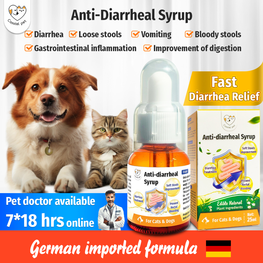 Cassiel Pet Anti-Diarrheal Syrup Oral Suspension For Vomiting Bloody ...