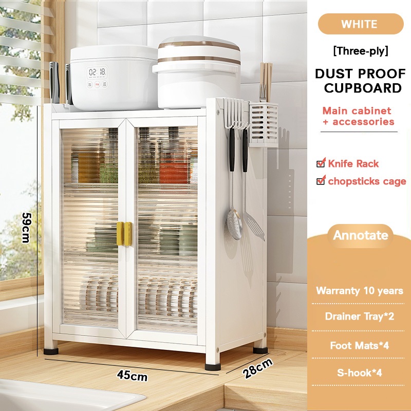Rak Pinggan Kitchen Dish Drainer Storage Cabinets Rak Stainless Steel ...
