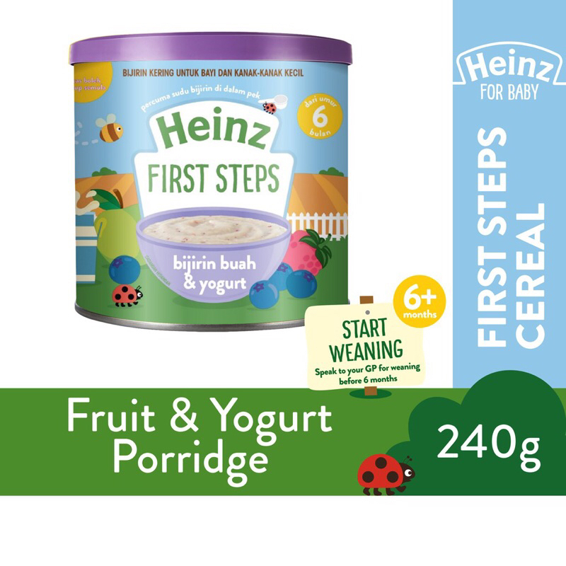 Heinz First Steps Fruit & Yogurt Porridge (240g) | Shopee Malaysia