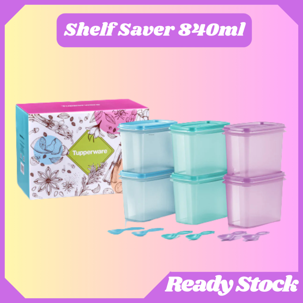Tupperware Gift Set Shelf Savers with Spoon 840ml Hadiah Tupperware ...