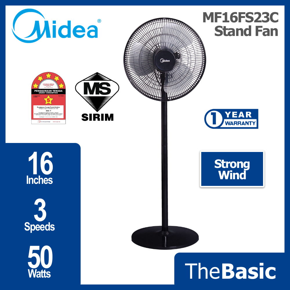PANASONIC/MIDEA Stand Fan 16" Slim Powerful Kipas Berdiri (FMX405 , F ...