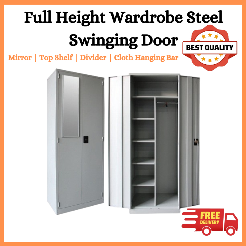 Full Height Wardrobe With Steel Swinging Door | Steel Wardrobe | Almari ...