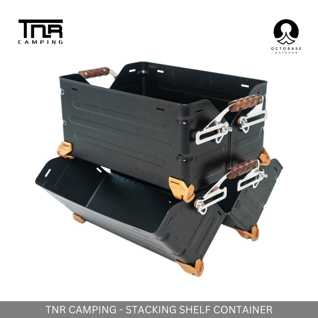 TNR - STACKING SHELF CONTAINER STEEL BOX 25L & 50L IN BLACK ZINC ...