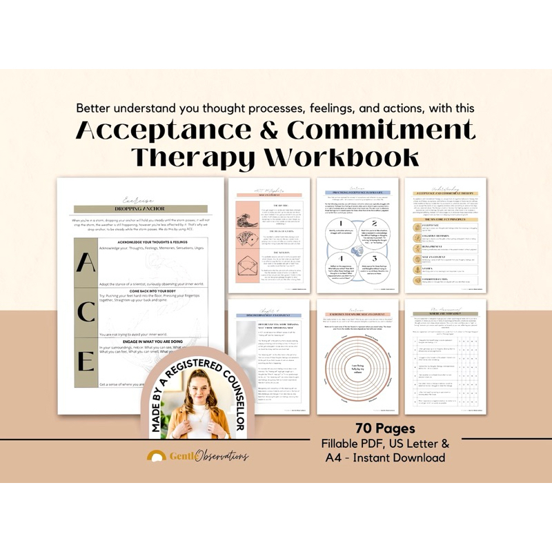 Acceptance & Commitment Therapy ACT Workbook Adults, Cognitive Defusion ... Acceptance & Commitment Therapy ACT Workbook Adults, Cognitive Defusion ...
