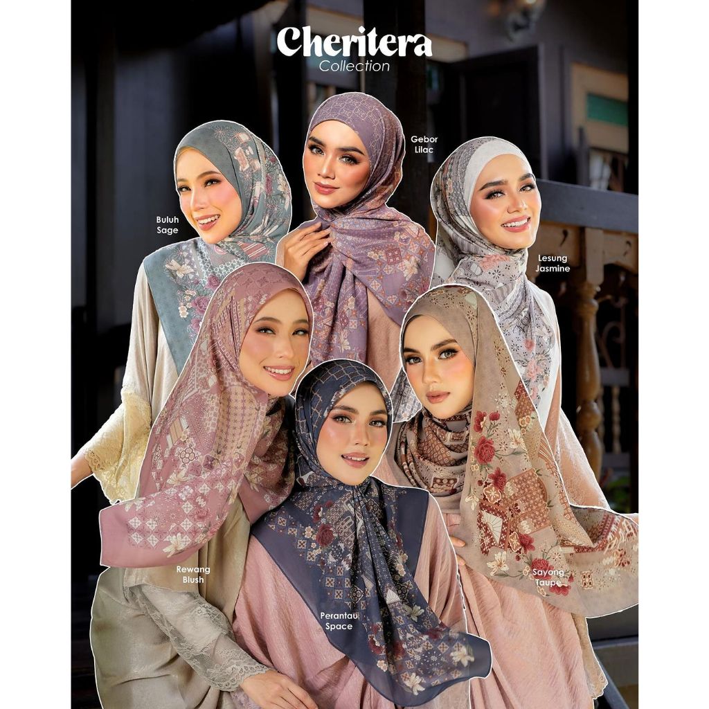 Cheritera by TudungRuffle (bawal cotton & shawl chiffon printed) | Shopee Malaysia