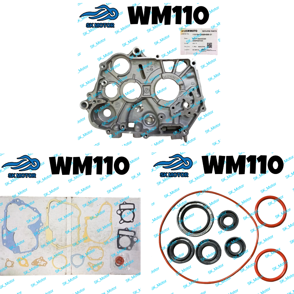 WMOTO WM110 WM 110 Original Crankcase Left Right Kiri Kanan Casing ...