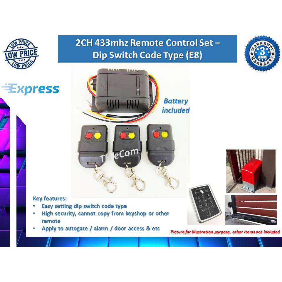 Autogate Door Wireless Remote Control - High Security Not Compatible ...