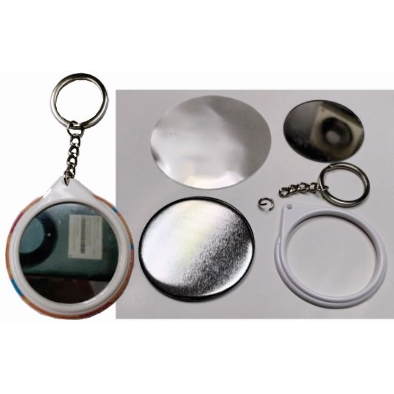 58mm Mirror Button Badges Keychain Material (100 sets) | Shopee Malaysia