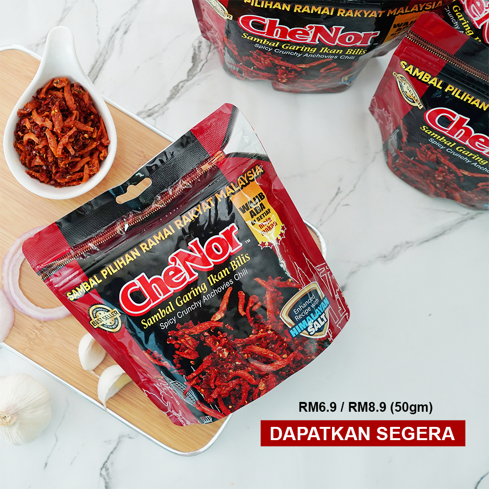 [Direct Factory] CHE'NOR Sambal Garing Ikan Bilis Pouch (Travel Pack ...