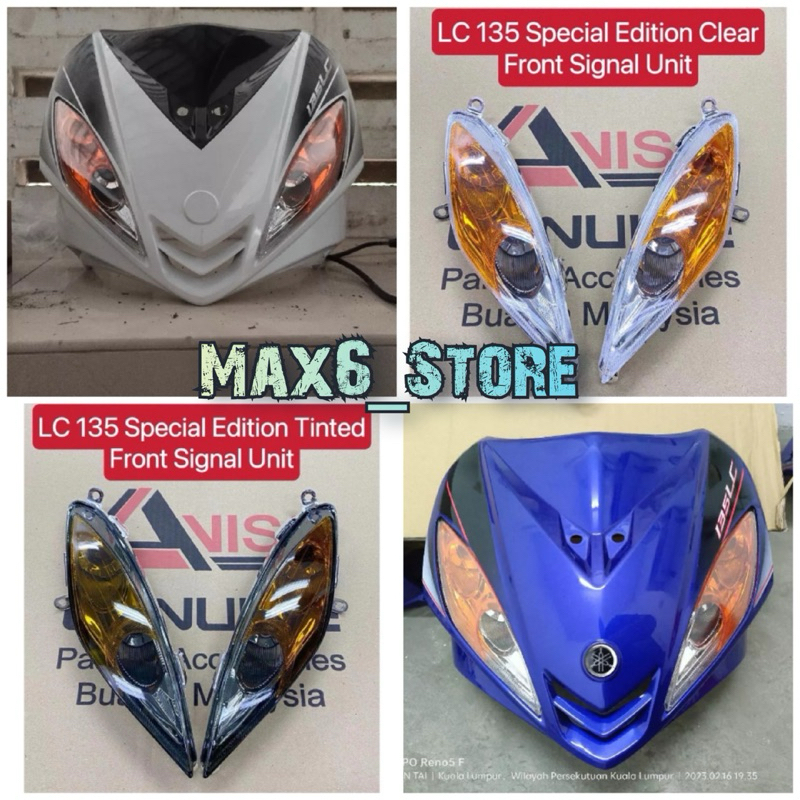 YAMAHA LC135 V1 LAMPU DADA 135 LC V1 HEAD LAMP SIGNAL LAMPU DEPAN LAMPU SIGNAL CLEAR SMOKE HIGH ...