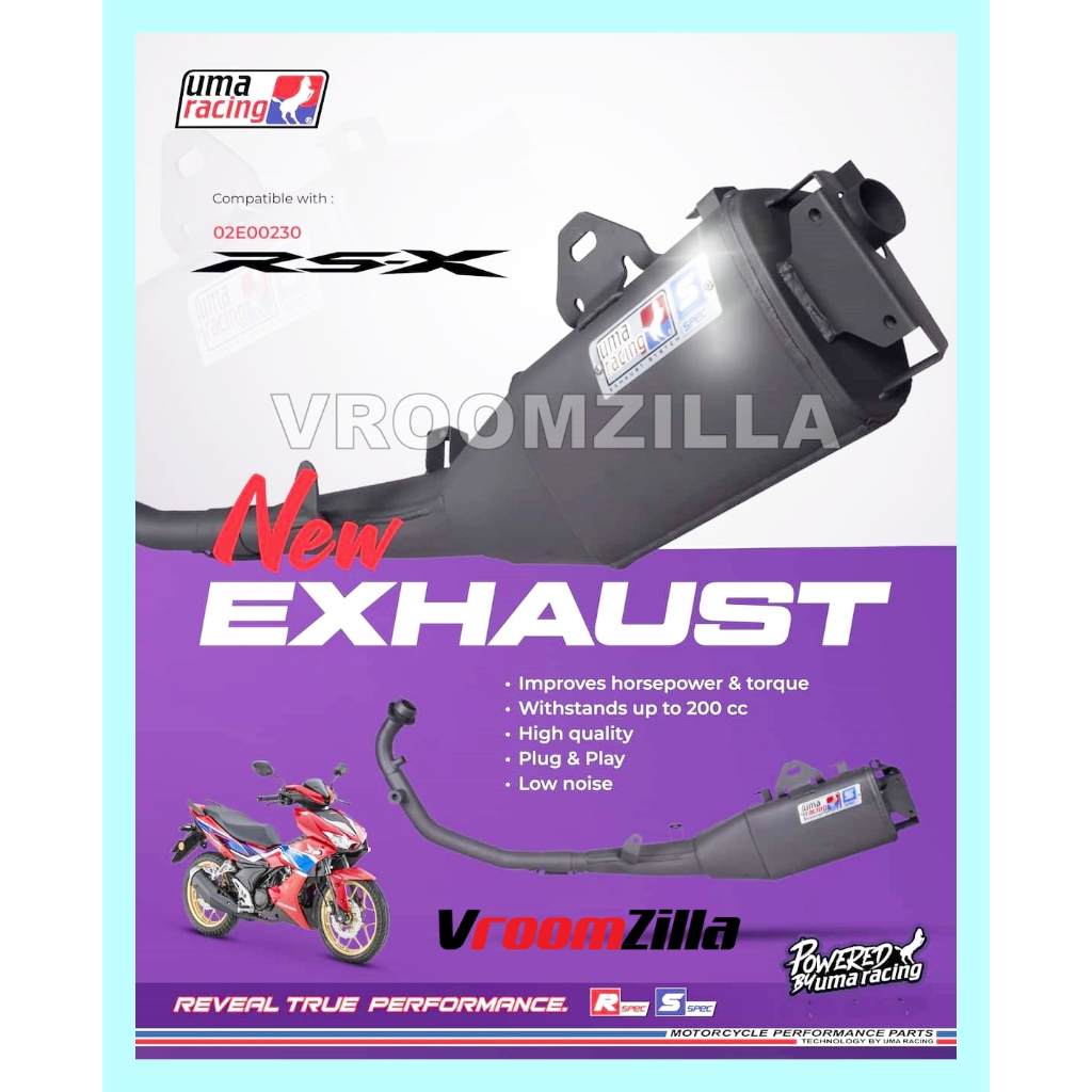 UMA RACING BACK PRESSURE RSX / RS150 V3 PNP 100% ORIGINAL HONDA EXHAUST ...
