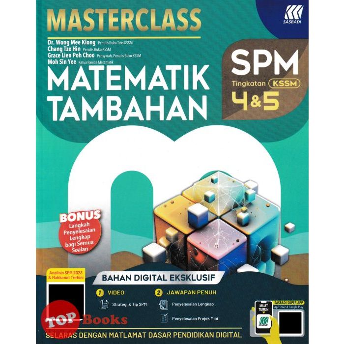 [topbooks Sasbadi] Masterclass Spm Matematik Tambahan Tingkatan 4 And 5