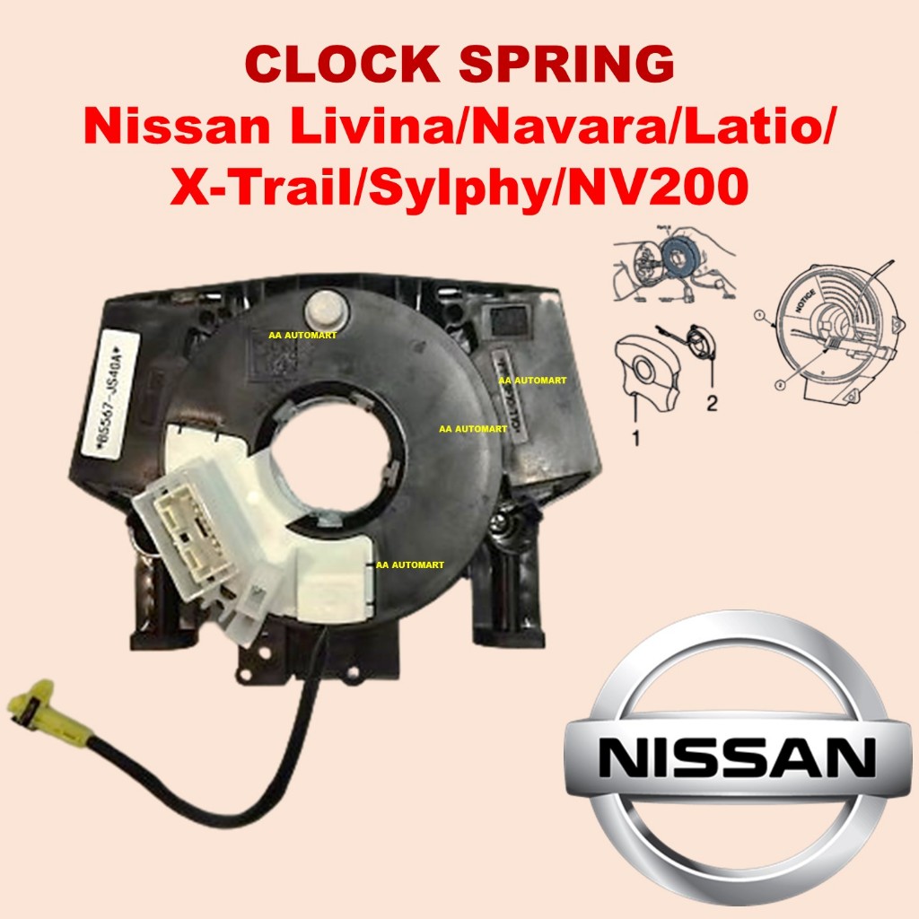 ORIGINAL Nissan Livina/Navara/Latio/X-Trail/Sylphy/NV200 Airbag Spring ...