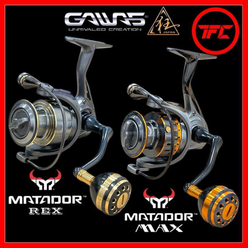 GAWAS Matador REX & MAX Spinning Fishing Reel Aluminum Hard Body Cast ...