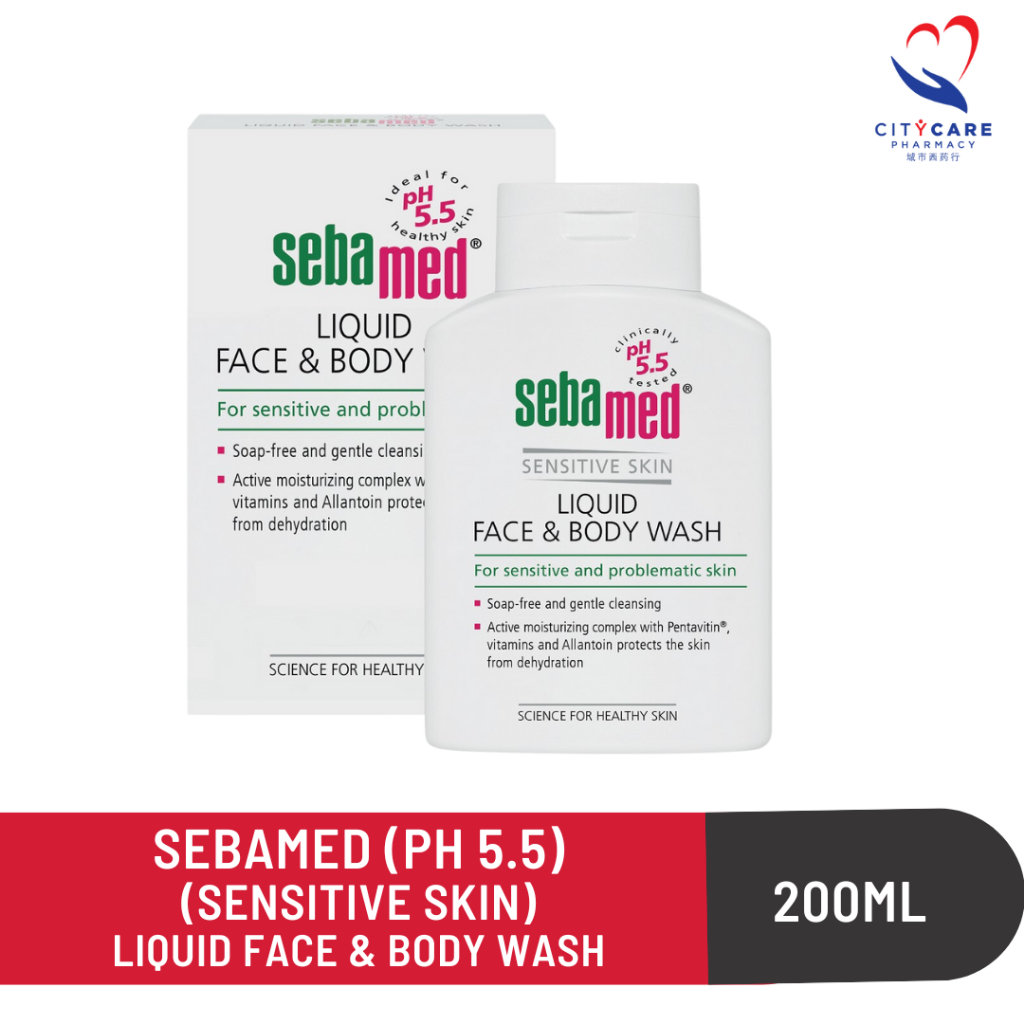 Sebamed PH 5.5 (Sensitive Skin) Liquid Face & Body Wash 200ml | Shopee ...