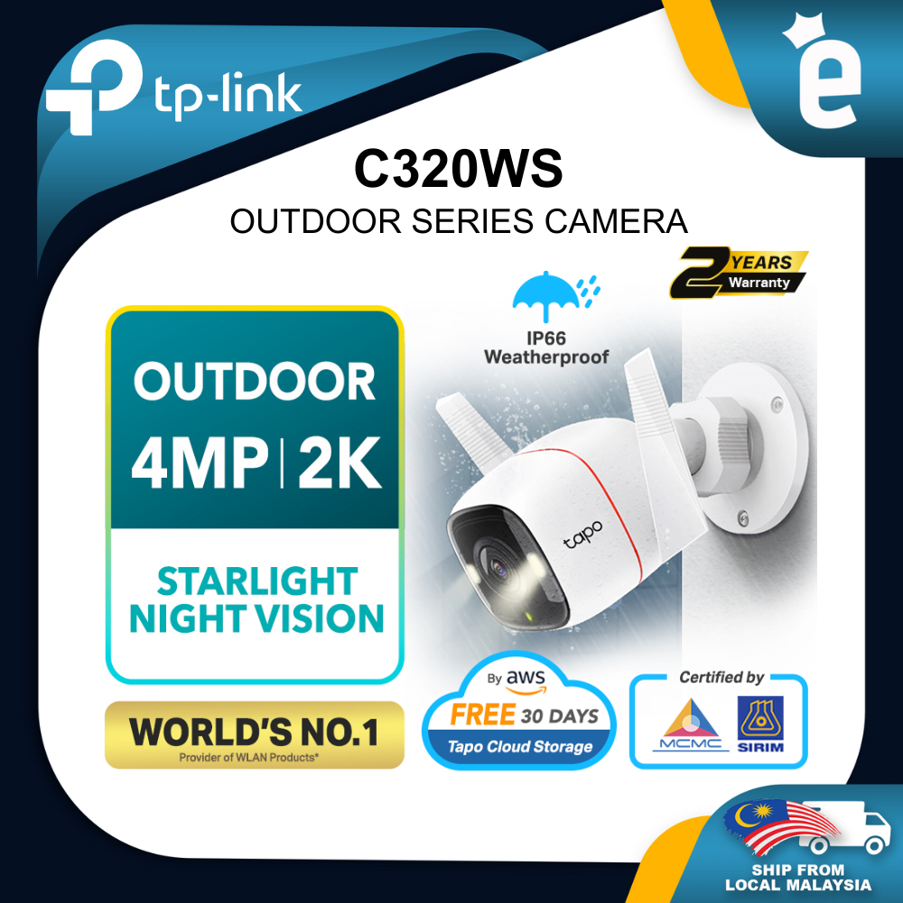 TP-Link CCTV Outdoor 2K/4MP Full Color Night Vision Outdoor IP66 ...
