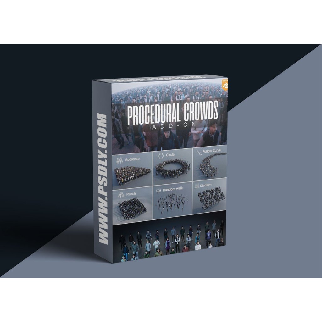 Blender Addons Procedural Crowds V2.1.2 (Tested working on Blender 4.1 ...