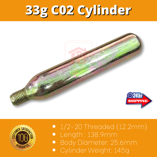 [READY STOCK] 33g High Quality Threaded Co2 Cartridge for Life Vest ...