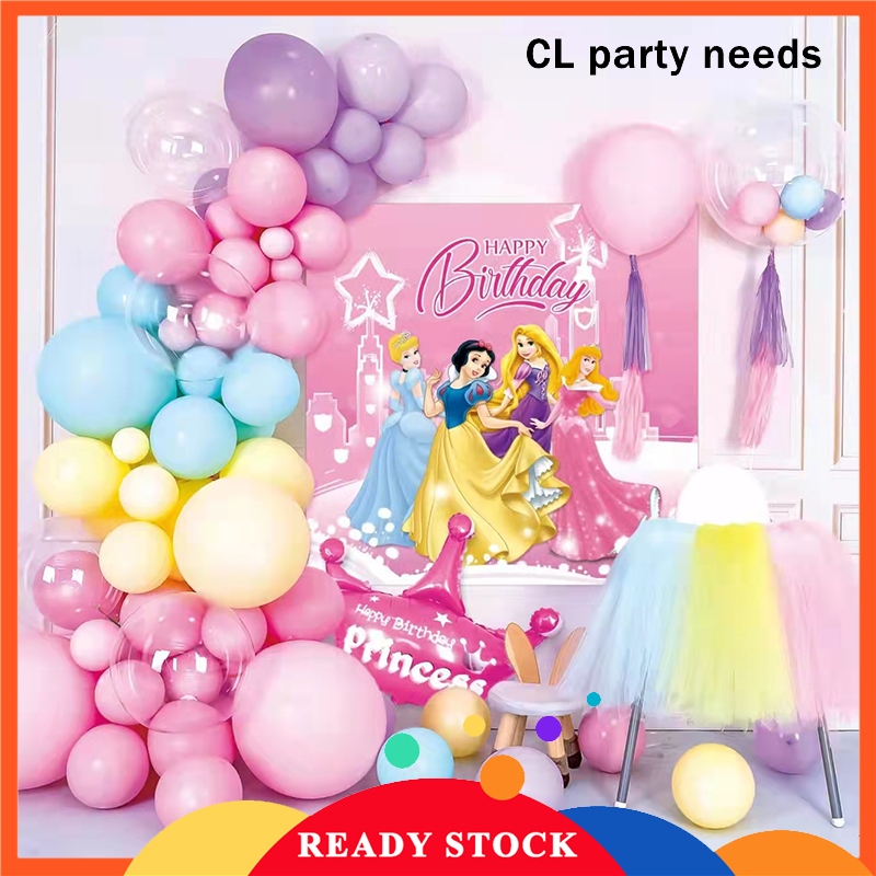Snow White Princess Theme Party Balloon Garland Decoration Set Birthday ...