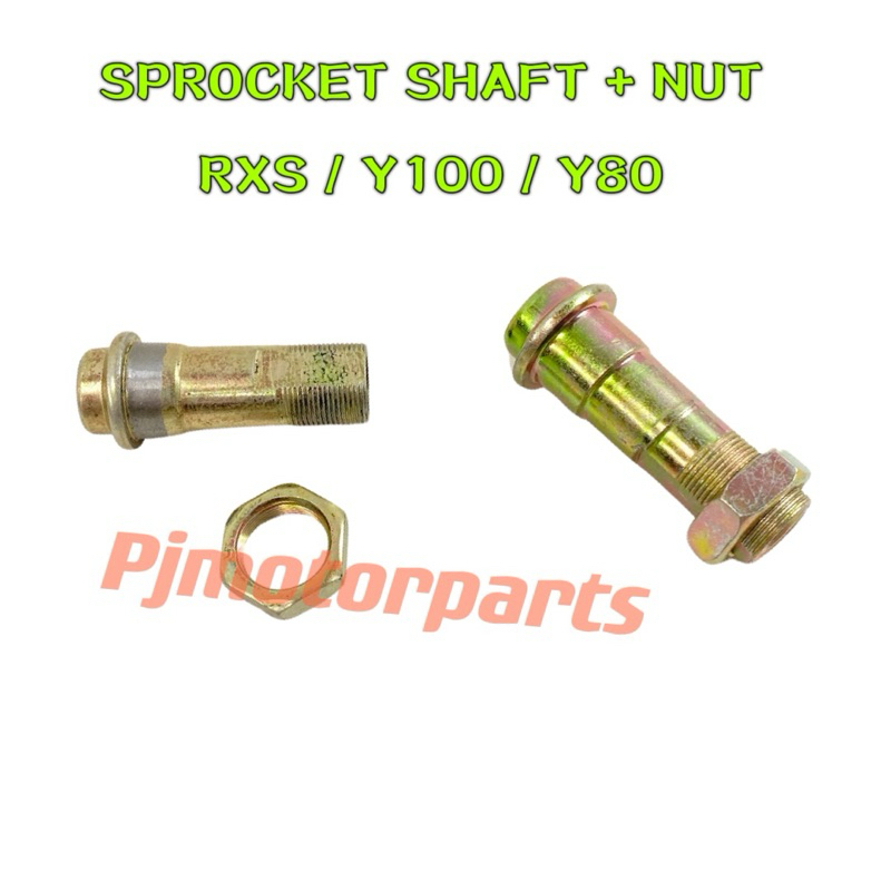 YAMAHA RXS / Y100 / YAMAHA SPORT 100 / Y80 - SPROCKET SHAFT & NUT ...