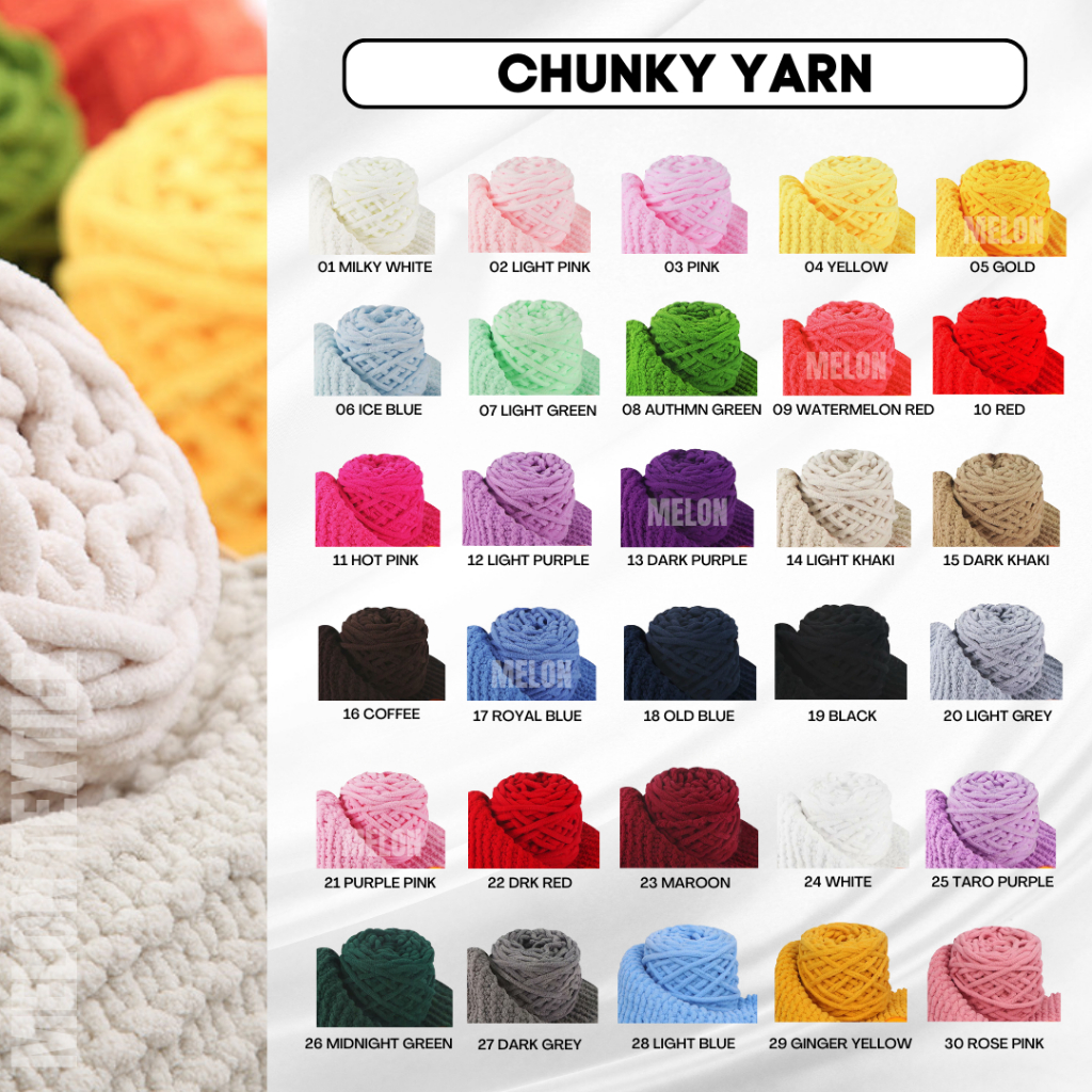 Ready Stock Microfiber Polyester Soft Yarn/ Super Thick Chunky Yarn 90 ...
