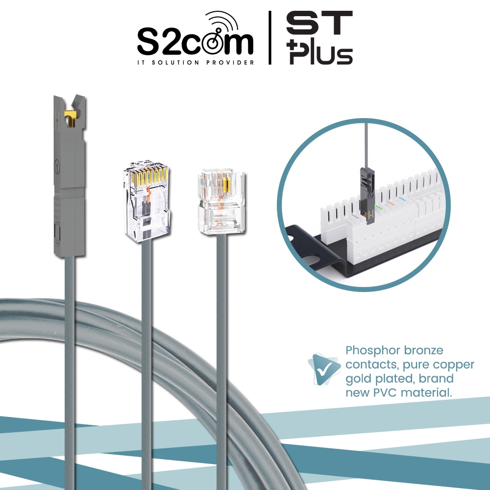 RJ11/RJ45 Plug to 110 Duck Patch Cord Telephone Voice Signal Frame Test ...