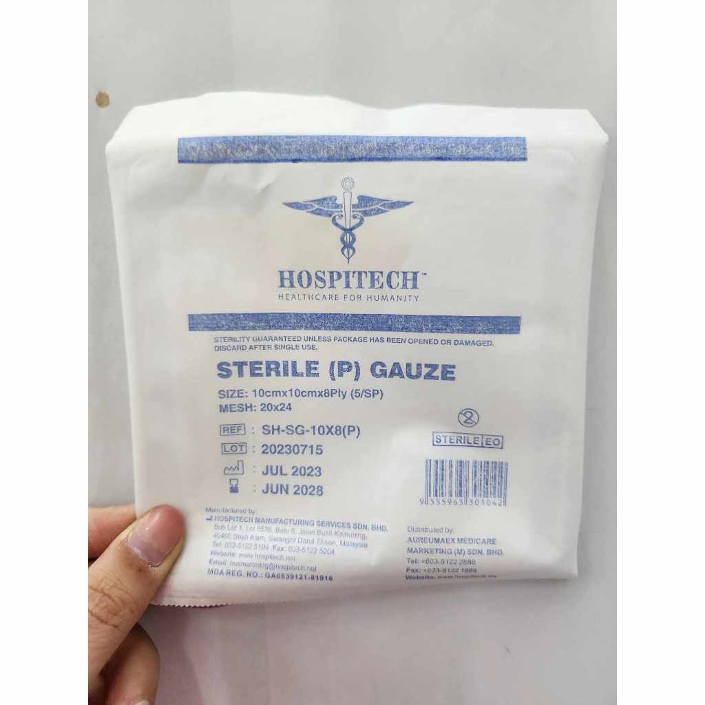 Hospitech Sterile Gauze Swabs/Pad 8ply 10CMX10CM (5'S/PKT) | Shopee Malaysia