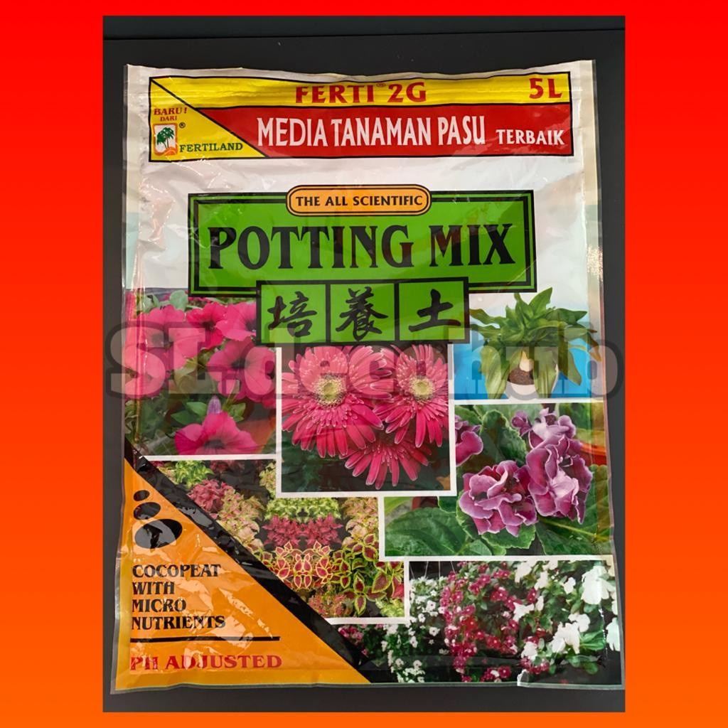 5 Liter FERTI 2G POTTING MIX SOIL MEDIA TANAH BAJA TANAMAN PASU BUNGA ...