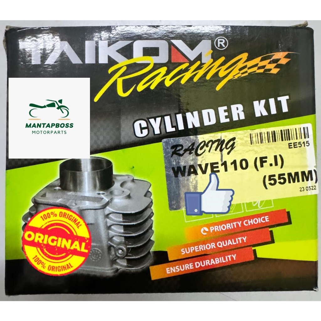 TAIKOM RACING CYLINDER BLOCK 55MM HONDA DREAM 110 Fi / WAVE 110 Fi ...