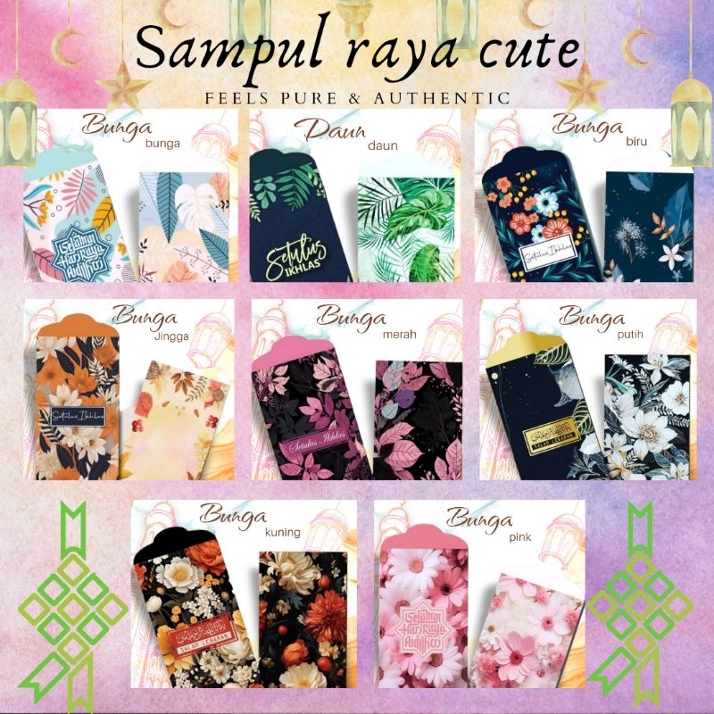 💐Hot design(1 pack=10 pcs)(free 2 pcs)🔥Sampul raya cute💕🥰sampul raya ...