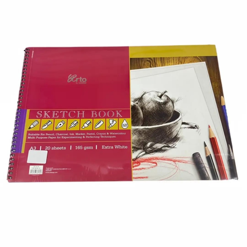 A3 WIRE-O SKETCH/DRAWING BOOK 165GSM 20SHEETS (CR36169) | Shopee Malaysia